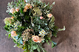 Early Autumn funeral flowers– Common Farm Flowers